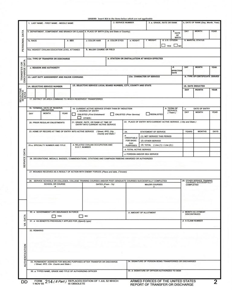 Download DD214 Form Online